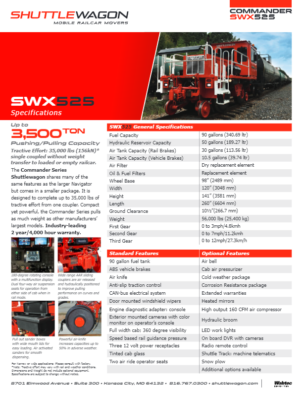 Shuttlewagon Railcar Movers